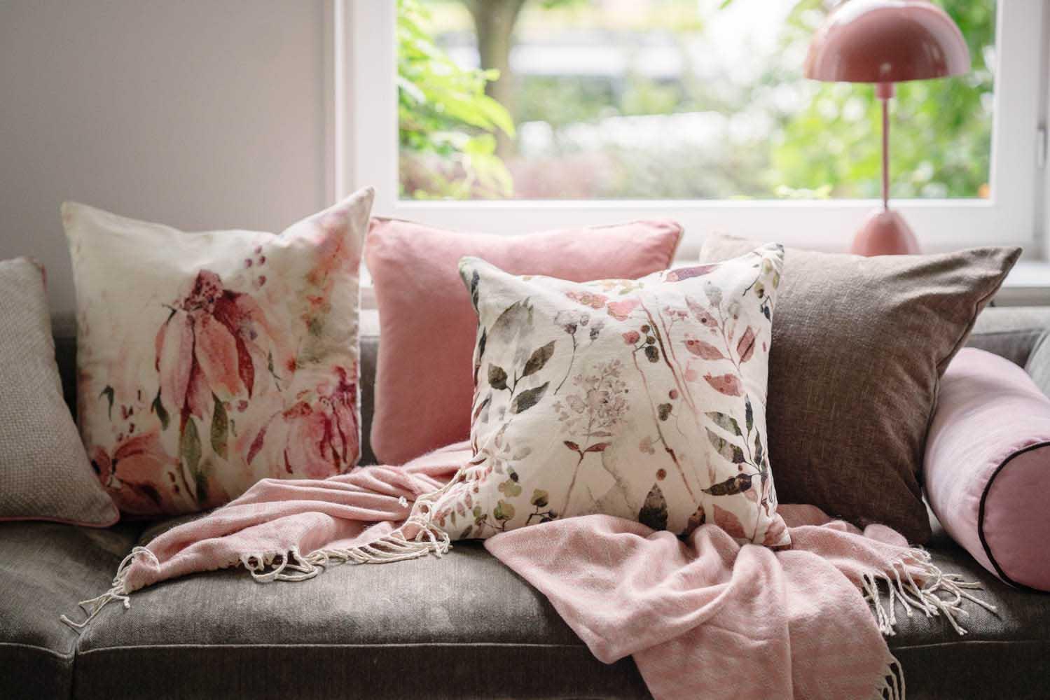 Putetrekk Piper 48x48 cm rosa | Kremmerhuset